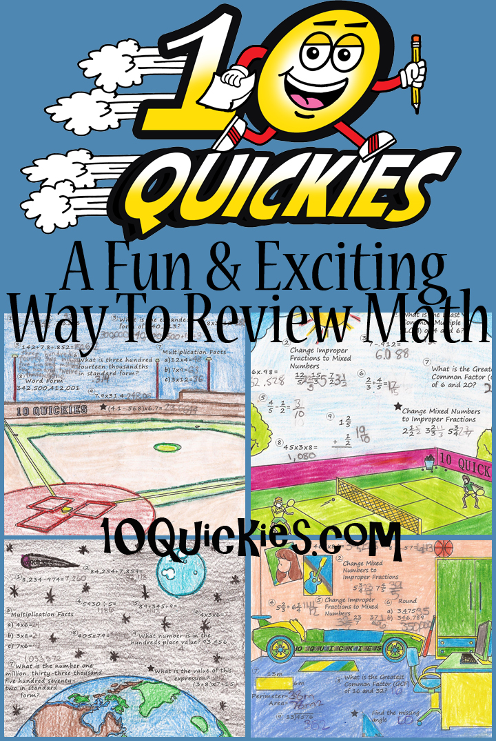 Math Review Worksheets for 4th and 5th Grade Students